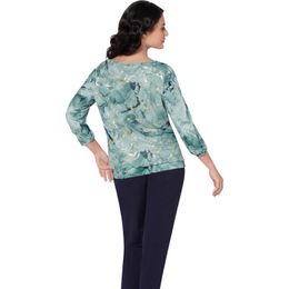 WITT Damen 3/4-Arm-Shirt in Mesh-Qualit&auml;t, kalkmint-bedruckt, Gr&ouml;&szlig;e 36