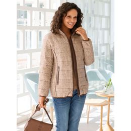 WITT Damen Steppjacke mit leichter Wattierung, bedruckt, sand-cognac-bedruckt, Gr&ouml;&szlig;e 42