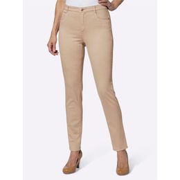 WITT Damen 5-Pocket-Jeans in Magic-Stretch-Qualit&auml;t, beige, Gr&ouml;&szlig;e 36