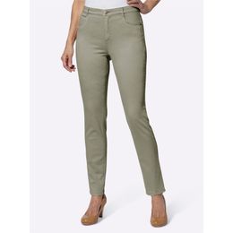 WITT Damen 5-Pocket-Jeans in Magic-Stretch-Qualit&auml;t, khaki, Gr&ouml;&szlig;e 21