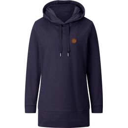 WITT Damen Longsweatshirt mit Kapuze, marine, Gr&ouml;&szlig;e 54