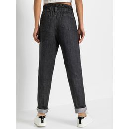 WITT Damen High-waist-Jeans im Paperbag-Schnitt, graphit denim, Gr&ouml;&szlig;e 20