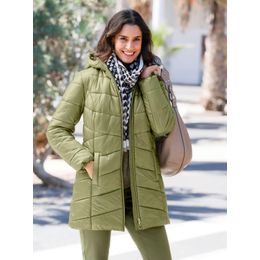 WITT Damen Longjacke mit Steppmuster, schilf, Gr&ouml;&szlig;e 36