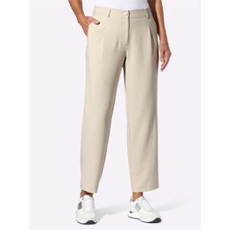 WITT Damen Hose mit Bundfalten, sand, Größe 36