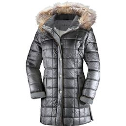 WITT Damen Steppjacke mit Rei&szlig;verschluss-Seitenschlitzen, grau, Gr&ouml;&szlig;e 54