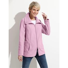 WITT Damen Fleecejacke mit 2-Wege-Rei&szlig;verschluss, ros&eacute;, Gr&ouml;&szlig;e 46