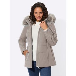 WITT Damen Outdoorjacke mit abnehmbarer Kapuze, taupe, Gr&ouml;&szlig;e 36