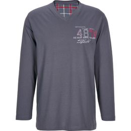 COMTE Herren Schlafanzug, anthrazit-rot-kariert, Gr&ouml;&szlig;e 60/62
