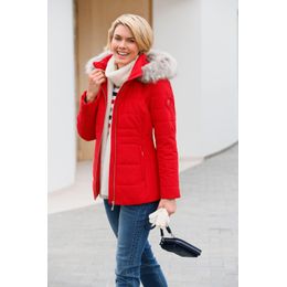 WITT Damen Outdoorjacke mit abnehmbarer Kapuze, rot, Gr&ouml;&szlig;e 52