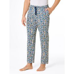 w&auml;schepur men Herren Hose lang, dunkelblau-gr&uuml;n-bedruckt, Gr&ouml;&szlig;e 60/62