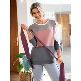 Catamaran Sports Damen Sweatshirt in Colour-Blocking, anthrazit-rosenholz, Gr&ouml;&szlig;e 36/38