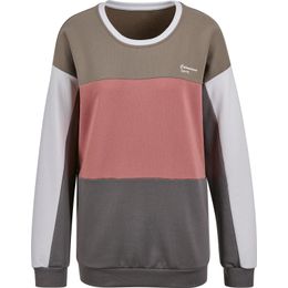 Catamaran Sports Damen Sweatshirt in Colour-Blocking, anthrazit-rosenholz, Gr&ouml;&szlig;e 44/46