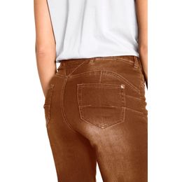 WITT Damen Bootcut-Jeans mit Push-up-Effekt, cognac, Gr&ouml;&szlig;e 19