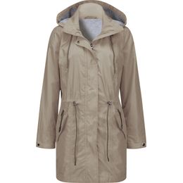WITT Damen Parka mit Jerseyfutter in Melange-Optik, schlamm, Gr&ouml;&szlig;e 38