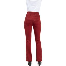 WITT Damen 5-Pocket-Jeans mit dezent ausgestelltem Bein, dunkelrot, Gr&ouml;&szlig;e 22