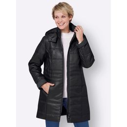 WITT Damen Longjacke mit 2-Wege-Rei&szlig;verschluss, schwarz, Gr&ouml;&szlig;e 54