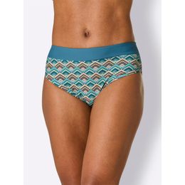 feel good Damen Bikini-Slip, t&uuml;rkis-violett-bedruckt, Gr&ouml;&szlig;e 52