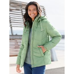 WITT Damen Steppjacke mit Jersey-B&uuml;ndchen an den &Auml;rmeln, eucalyptus, Gr&ouml;&szlig;e 21