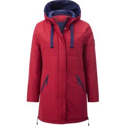WITT Damen Longjacke mit Kontrast-Futter, kirsche, Gr&ouml;&szlig;e 44