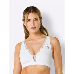 w&auml;schepur w&auml;schepur Damen Bustier, wei&szlig;-bedruckt, Gr&ouml;&szlig;e 40
