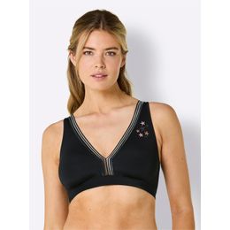 w&auml;schepur w&auml;schepur Damen Bustier, schwarz-bedruckt, Gr&ouml;&szlig;e 44