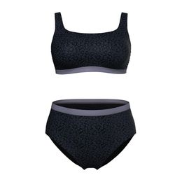 Ulla Popken Bikini Damen Gr&ouml;&szlig;e 7XL/8XL grau / schwarz