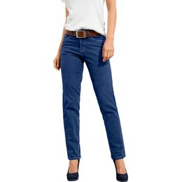 CRÉATION L Damen 5-Pocket-Jeans mit bestickten Gesäßtaschen blue-stone-washed Größe 20