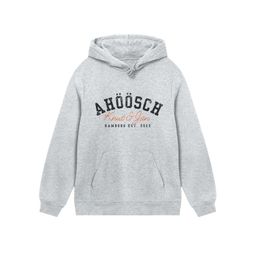 F4NT4STIC Hoodie 'Knut & Jan Hamburg Ah&ouml;&ouml;sch Plattdeutsch' Herren Gr&ouml;&szlig;e L grau
