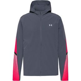 Under Armour Sportjacke 'Velociti Storm' Herren Gr&ouml;&szlig;e XXL hellgrau / dunkelgrau / hellrot