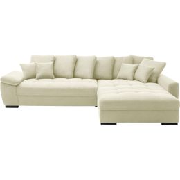 Ecksofa MR. COUCH, B:323cm H:92cm T:222cmmiami 4 cream, 90% Polyester / 10% Nylon, Wohnzimmer, Sofas, "Richmond, L-Form"