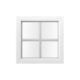 Fenster mit innenliegenden Helima Sprossen, Kunststoff, aluplast IDEAL 4000, Wei&szlig;, 600 x 600 mm, individuell konfigurieren