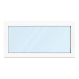Fenster 120x60 cm, Kunststoff Profil aluplast IDEAL&reg; 4000, Wei&szlig;, 1200x600 mm, einteilig festverglast, 2-fach Verglasung, individuell konfigurieren