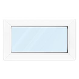 Fenster 70x40 cm, Kunststoff Profil aluplast IDEAL&reg; 4000, Wei&szlig;, 700x400 mm, einteilig festverglast, 2-fach Verglasung, individuell konfigurieren