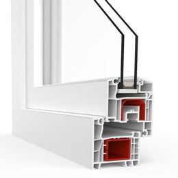 Kunststofffenster aluplast IDEAL&reg; 4000, Wei&szlig;, 510 x 510 mm, Kunststoff-Basissystem in kantiger Optik, individuell konfigurieren