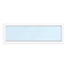 Fenster 180x60 cm, Kunststoff Profil aluplast IDEAL&reg; 4000, Wei&szlig;, 1800x600 mm, einteilig festverglast, 2-fach Verglasung, individuell konfigurieren