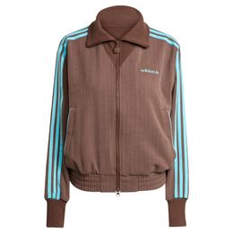 adidas originals Sweatjacke 'Tailored Tracksuit' Damen Gr&ouml;&szlig;e XXXL/4XL t&uuml;rkis / braun