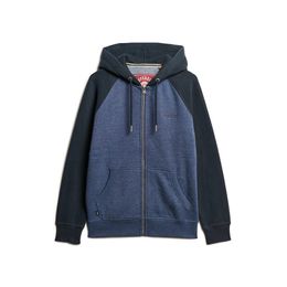 Superdry Sweatjacke 'Essential' Herren Größe L marine / blaumeliert