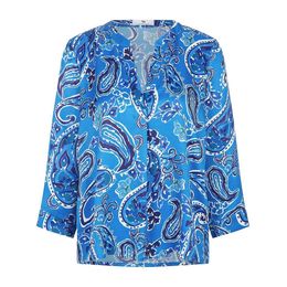 Peter Hahn - Bluse mit Rundhals-Ausschnitt, blau, Gr. 40 / M
