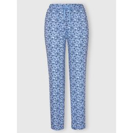 w&auml;schepur w&auml;schepur Damen Schlafanzug-Hose, himmelblau-marine-bedruckt, Gr&ouml;&szlig;e 40/42