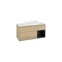 Villeroy & Boch V&B Waschtischunterschrank Wandbeleuchtung Finion 120x60 cm, Reg re bla m Lac, Oak Veneer ; Villeroy & Boch (G711PDPC)