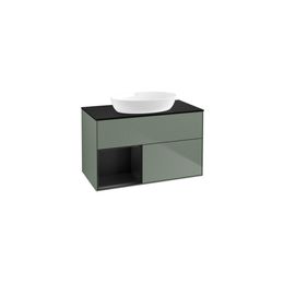 Villeroy & Boch V&B Waschtischunterschrank Finion 100, Pl bla m, Reg bla m Lac, Oli. m Lac ; Villeroy & Boch (FA12PDGM)