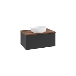 Villeroy & Boch V&B Waschtischunterschrank mit Frontstruktur Antao 80x36x50cm, WBP-farbe w. wal, bla m Lac ; Villeroy & Boch (K30112PD)