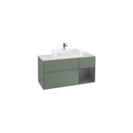 Villeroy & Boch V&B Waschtischunterschrank Wandbeleuchtung Finion 120cm, Pl w m, Rg r A m, Oli. m Lac ; Villeroy & Boch (G421GKGM)