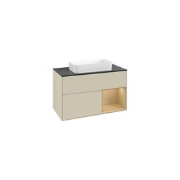 Villeroy & Boch V&B Waschtischunterschrank Finion 100x60,3 cm, Reg re Oa ven, si Gr m Lac ; Villeroy & Boch (F662PCHJ)