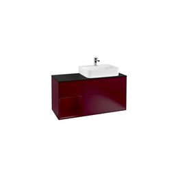 Villeroy & Boch V&B Waschtischunterschrank Wandbeleuchtung Finion 120cm, Abd.-Pl. bla m, Reg li Peo, Peo m ; Villeroy & Boch (G142HBHB)