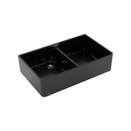 Villeroy & Boch V&B Sp&uuml;lstein Doppelbecken 90 X Abl.garn m Hand., m Hand., pure black ; Villeroy & Boch (639001R7)