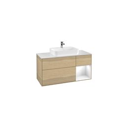 Villeroy & Boch V&B Waschtischunterschrank Wandbeleuchtung Finion 120cm, Pl wh. m, Reg re glo wh., Oa ven ; Villeroy & Boch (G421GFPC)
