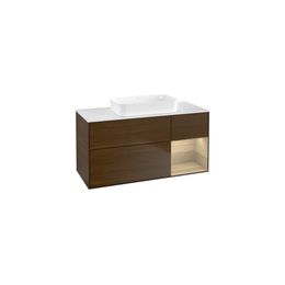 Villeroy & Boch V&B Waschtischunterschrank Finion 120x60 cm, Reg re Oa ven, Walnut veneer ; Villeroy & Boch (F711PCGN)