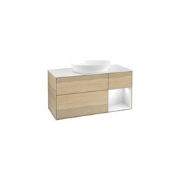 Villeroy & Boch V&B Waschtischunterschrank Finion 120cm, Pl wh. m, Reg glo wh. Lac, Oa ven ; Villeroy & Boch (FA71GFPC)