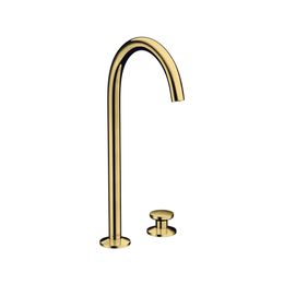 Hansgrohe 2-Loch-Waschtischarmatur Sel. 260 Axor One A 165mm, m Pus-Op-Abl, pol. gol opt (48060990)